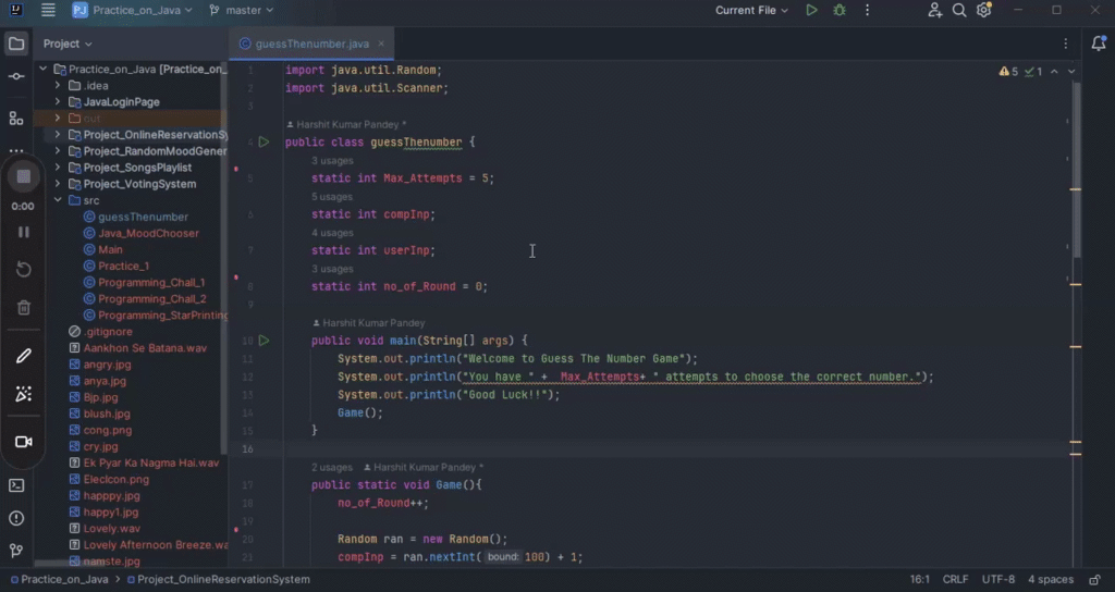 Harshit Kumar Pandey on LinkedIn: Java_Guess_the_Number_Game Harshit Kumar Pandey on LinkedIn: Java_Guess_the_Number_Game