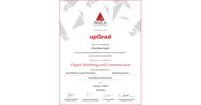 Khushboo Gupta on LinkedIn: DM Completion Certificate_3 Specializations ... Khushboo Gupta on LinkedIn: DM Completion Certificate_3 Specializations ...