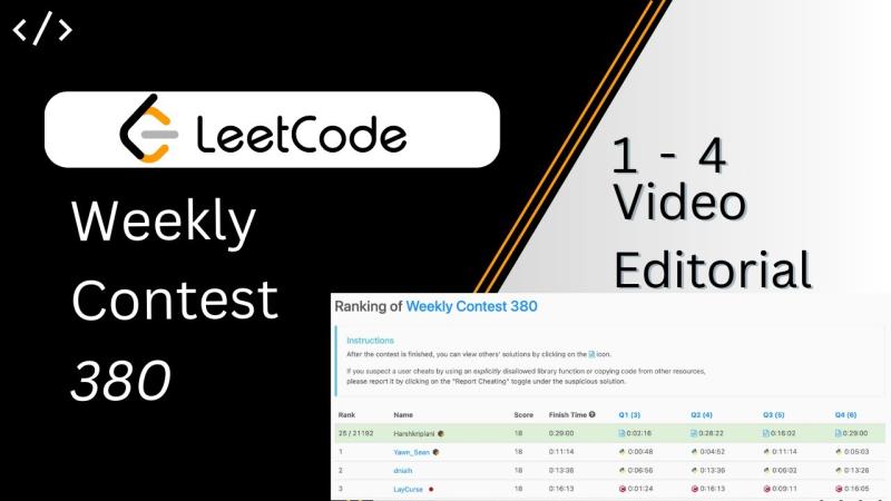 Harsh Kriplani on LinkedIn: Leetcode Weekly Contest 380 Solutions ... Harsh Kriplani on LinkedIn: Leetcode Weekly Contest 380 Solutions ...