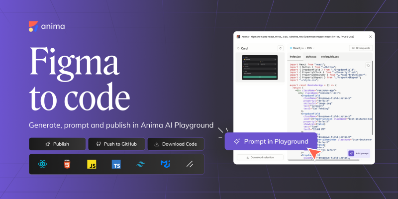 Figma on LinkedIn: Anima - Figma to React and HTML - Export React for ... Figma on LinkedIn: Anima - Figma to React and HTML - Export React for ...