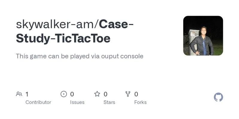 My project on GitHub: TicTacToe Game | Abhishek Mishra posted on the ... My project on GitHub: TicTacToe Game | Abhishek Mishra posted on the ...