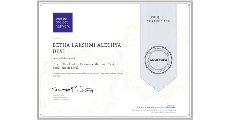 BETHA LAKSHMI ALEKHYA DEVI on LinkedIn: Completion Certificate for How ... BETHA LAKSHMI ALEKHYA DEVI on LinkedIn: Completion Certificate for How ...