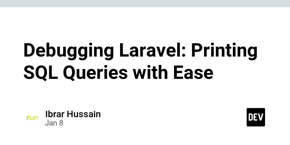 Ibrar Hussain on LinkedIn: Debugging Laravel: Printing SQL Queries with ... Ibrar Hussain on LinkedIn: Debugging Laravel: Printing SQL Queries with ...