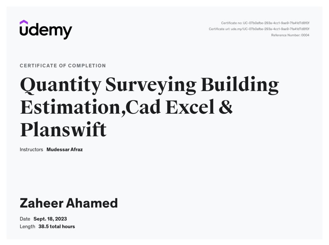 Zaheer Ahamed on LinkedIn: Udemy Course Completion Certificate Zaheer Ahamed on LinkedIn: Udemy Course Completion Certificate