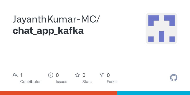Jayanth Kumar MC on LinkedIn: GitHub - JayanthKumar-MC/chat_app_kafka Jayanth Kumar MC on LinkedIn: GitHub - JayanthKumar-MC/chat_app_kafka