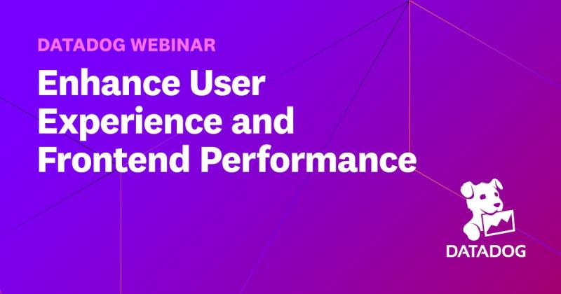 Fabiano Aquilani on LinkedIn: Datadog Webinar: Enhance User Experience ... Fabiano Aquilani on LinkedIn: Datadog Webinar: Enhance User Experience ...