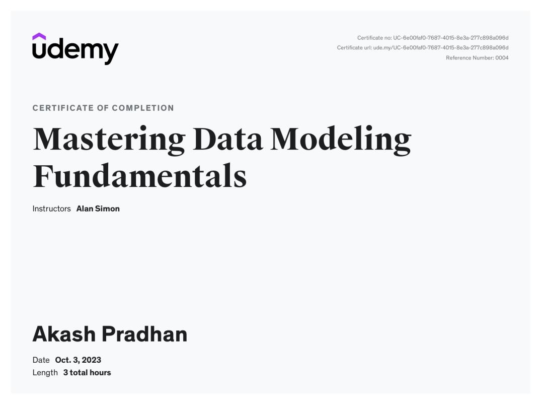 Akash Pradhan on LinkedIn: Udemy Course Completion Certificate Akash Pradhan on LinkedIn: Udemy Course Completion Certificate