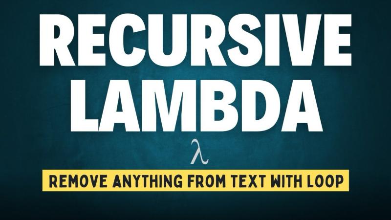 Mohammad Naveed on LinkedIn: Excel RECURSIVE Lambda - Create loops with ... Mohammad Naveed on LinkedIn: Excel RECURSIVE Lambda - Create loops with ...