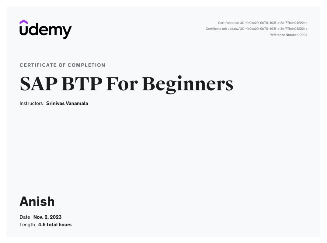 Anish Pathak on LinkedIn: Udemy Course Completion Certificate Anish Pathak on LinkedIn: Udemy Course Completion Certificate