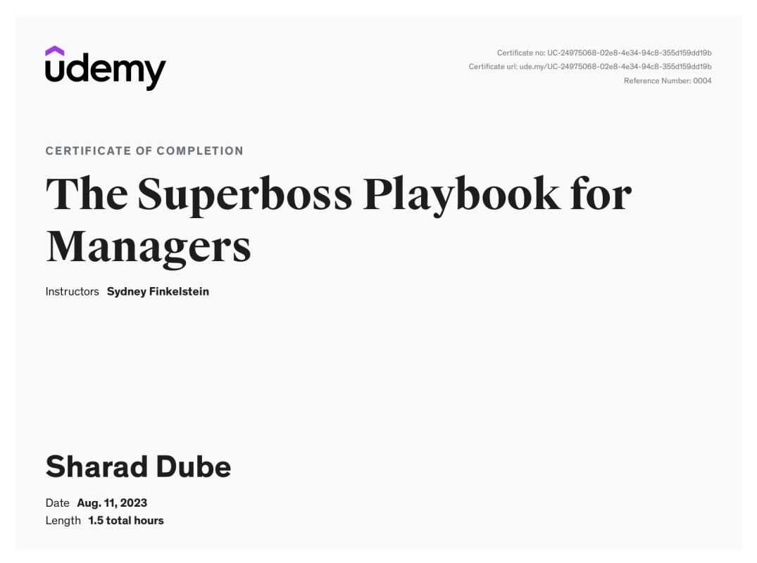 Sharad Dube on LinkedIn: Udemy Course Completion Certificate Sharad Dube on LinkedIn: Udemy Course Completion Certificate
