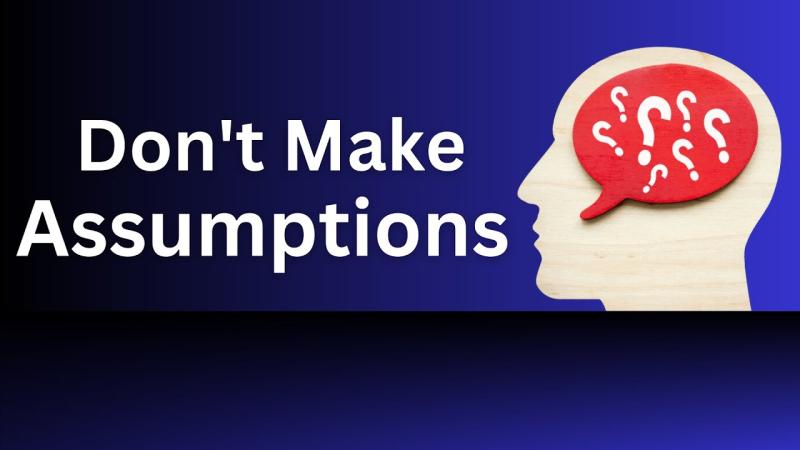 Suresh Srinivasan on LinkedIn: Don't Make Assumptions | Suresh ... Suresh Srinivasan on LinkedIn: Don't Make Assumptions | Suresh ...