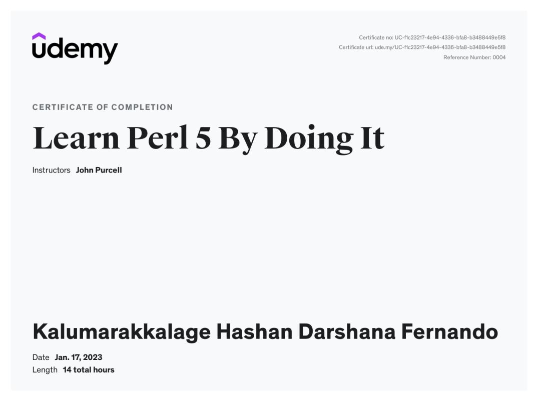 Hashan Darshana on LinkedIn: Udemy Course Completion Certificate Hashan Darshana on LinkedIn: Udemy Course Completion Certificate