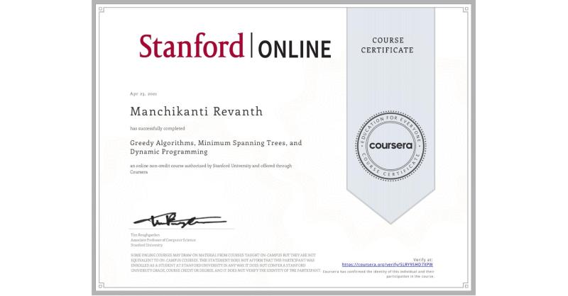 M REVANTH on LinkedIn: Greedy Algorithms, Minimum Spanning Trees, and ... M REVANTH on LinkedIn: Greedy Algorithms, Minimum Spanning Trees, and ...