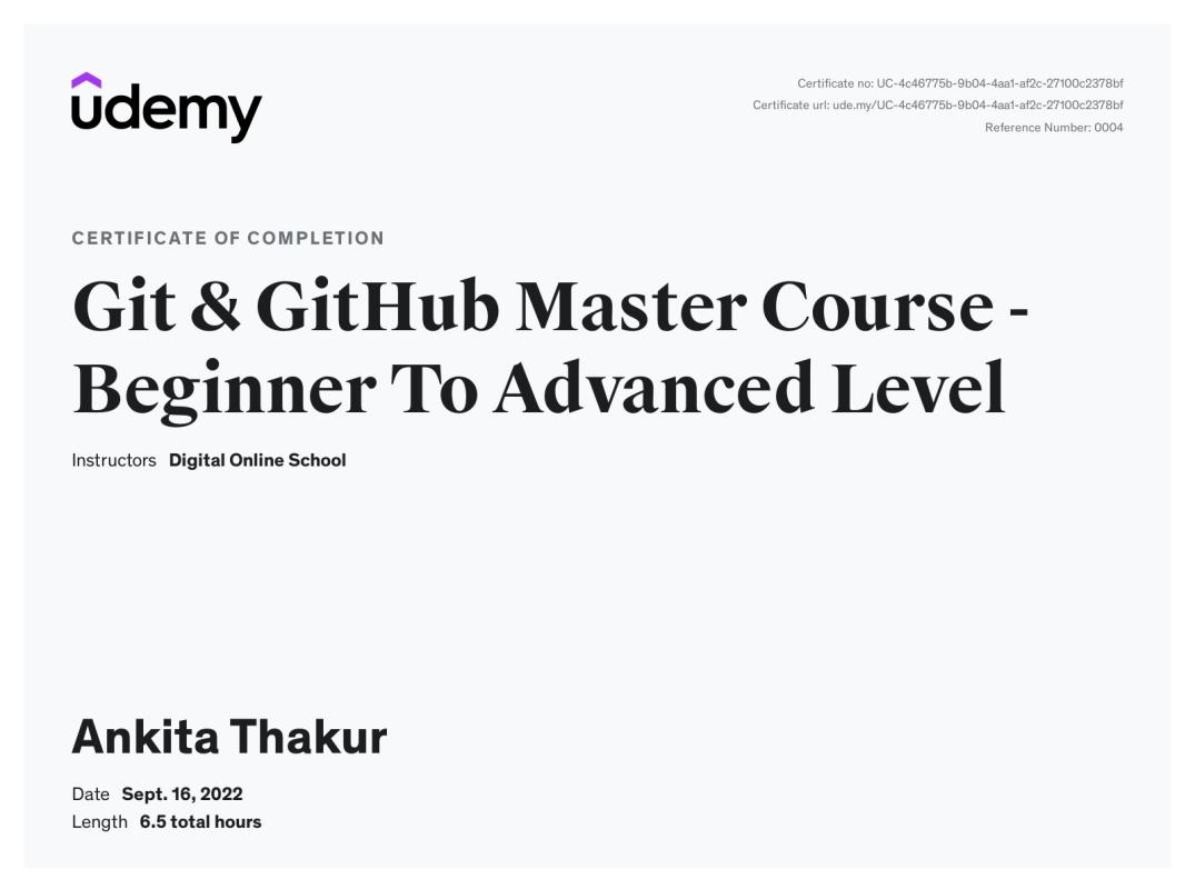 Ankita Thakur on LinkedIn: #udemy #keeplearning #github #gitlab #git # ... Ankita Thakur on LinkedIn: #udemy #keeplearning #github #gitlab #git # ...