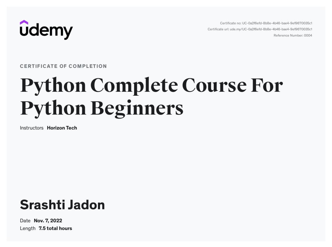 Srashti Jadon on LinkedIn: #python #pythonprogramming #udemy Srashti Jadon on LinkedIn: #python #pythonprogramming #udemy