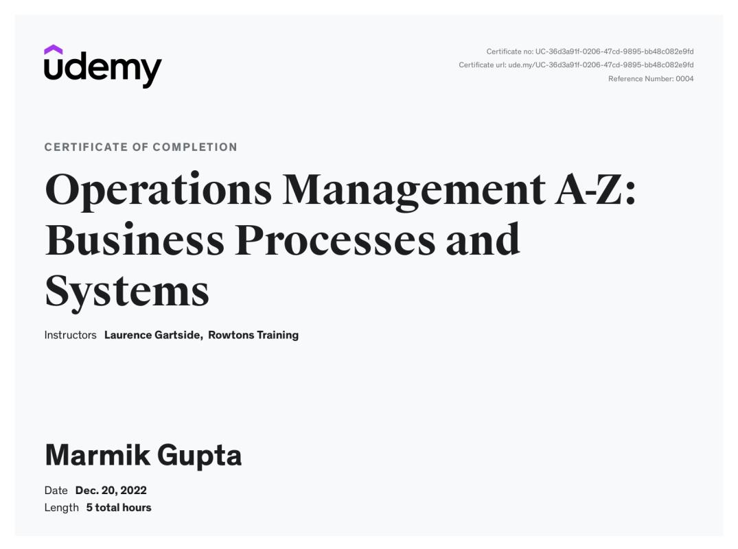 Marmik Gupta on LinkedIn: Udemy Course Completion Certificate Marmik Gupta on LinkedIn: Udemy Course Completion Certificate