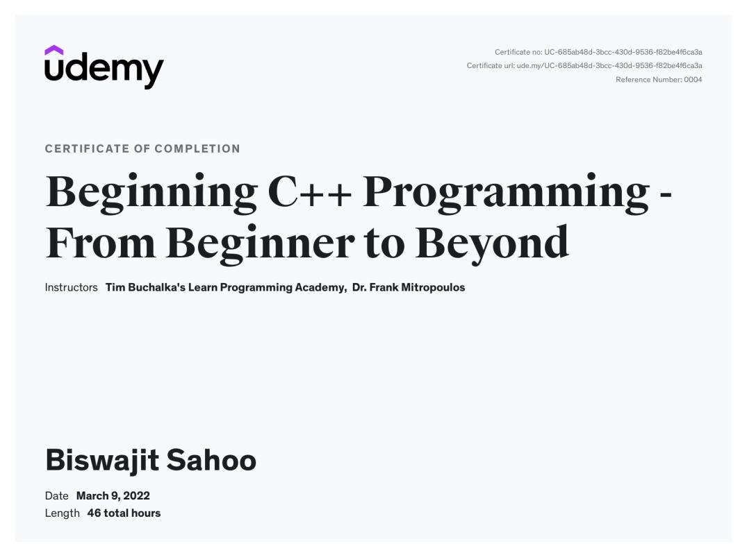 Biswajit Sahoo on LinkedIn: #thankyou #udemycourses #programing #coding Biswajit Sahoo on LinkedIn: #thankyou #udemycourses #programing #coding