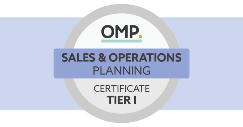 OMP certification for OMP S&OP Tier 1 | Luke Michel OMP certification for OMP S&OP Tier 1 | Luke Michel