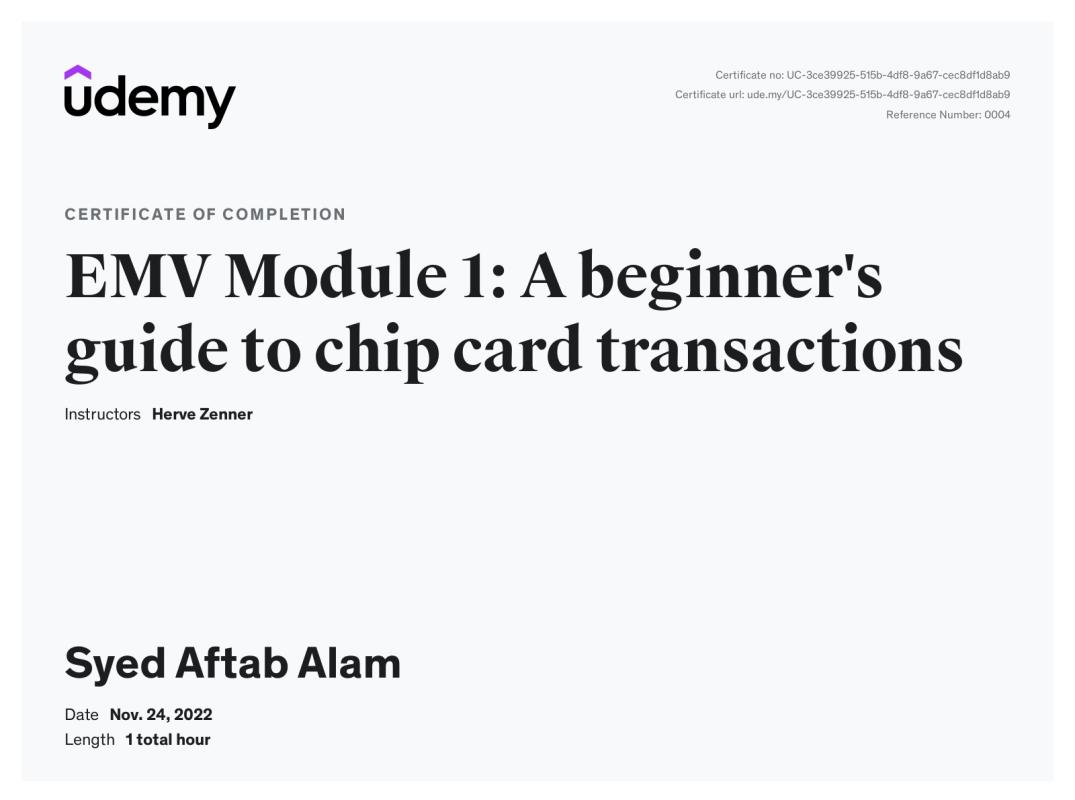 Syed Aftab Alam on LinkedIn: Udemy Course Completion Certificate Syed Aftab Alam on LinkedIn: Udemy Course Completion Certificate