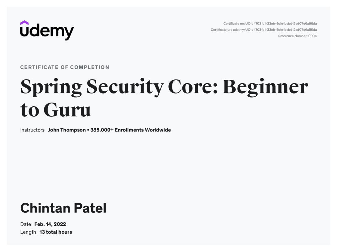 Chintan Patel on LinkedIn: #springsecurity Chintan Patel on LinkedIn: #springsecurity