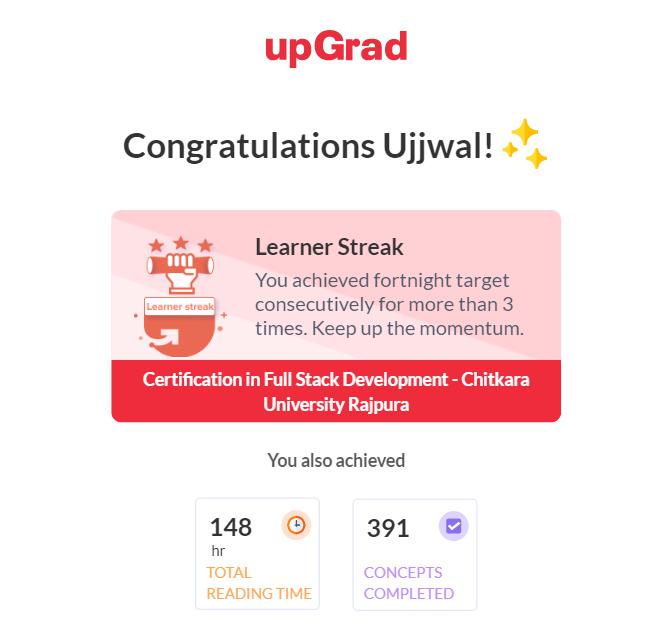 Ujjwal Sharma on LinkedIn: #upgrad Ujjwal Sharma on LinkedIn: #upgrad