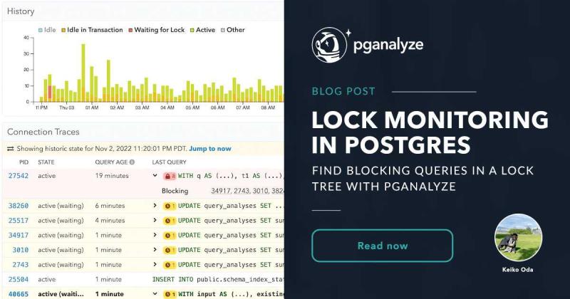 Lukas Fittl on LinkedIn: Lock monitoring in Postgres: Find blocking ... Lukas Fittl on LinkedIn: Lock monitoring in Postgres: Find blocking ...
