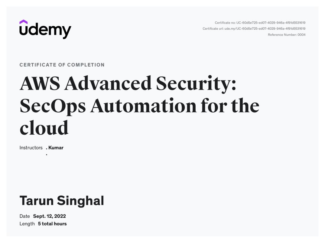 Tarun Kumar Singhal on LinkedIn: #awssecurity #awscloud Tarun Kumar Singhal on LinkedIn: #awssecurity #awscloud