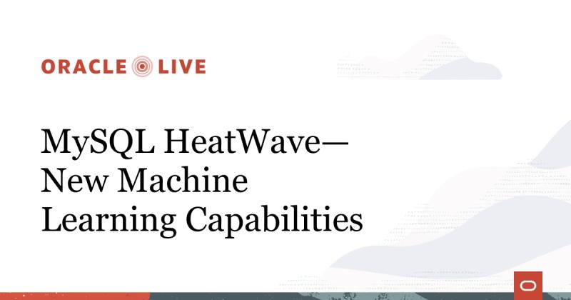 Olivier DASINI on LinkedIn: Oracle Live: MySQL HeatWave—New Machine ... Olivier DASINI on LinkedIn: Oracle Live: MySQL HeatWave—New Machine ...
