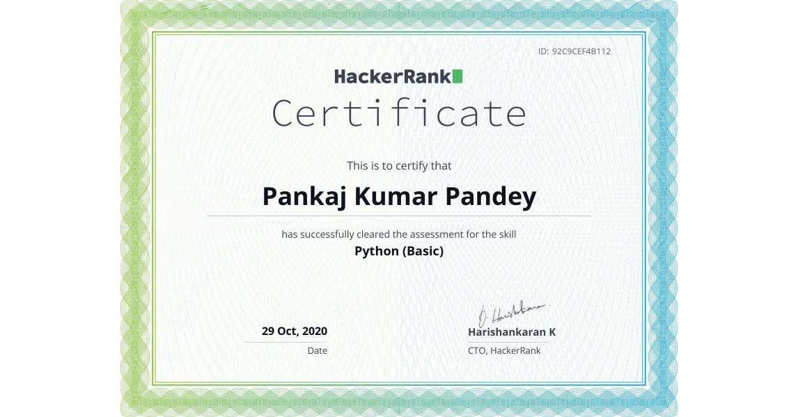 #pythonprogramming #hackerrank | Pankaj Kumar Pandey #pythonprogramming #hackerrank | Pankaj Kumar Pandey