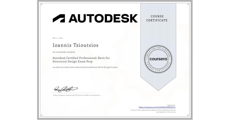 Ioannis Tsioutsios on LinkedIn: Completion Certificate for Autodesk ... Ioannis Tsioutsios on LinkedIn: Completion Certificate for Autodesk ...