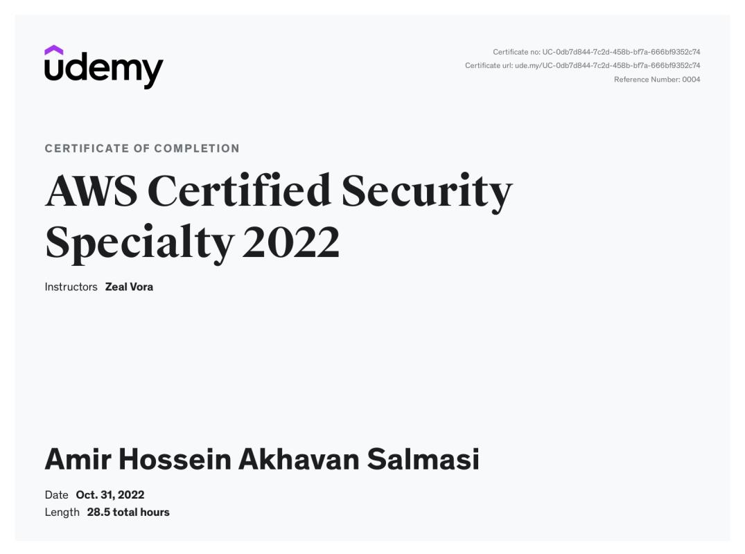 Amir Hossein Akhavan on LinkedIn: Udemy Course Completion Certificate Amir Hossein Akhavan on LinkedIn: Udemy Course Completion Certificate