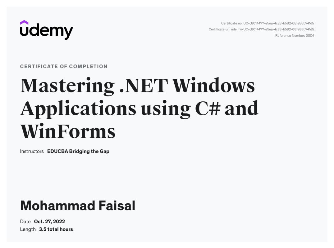 MOHAMMAD FAISAL on LinkedIn: #connections #successfullycompleted #udemy MOHAMMAD FAISAL on LinkedIn: #connections #successfullycompleted #udemy