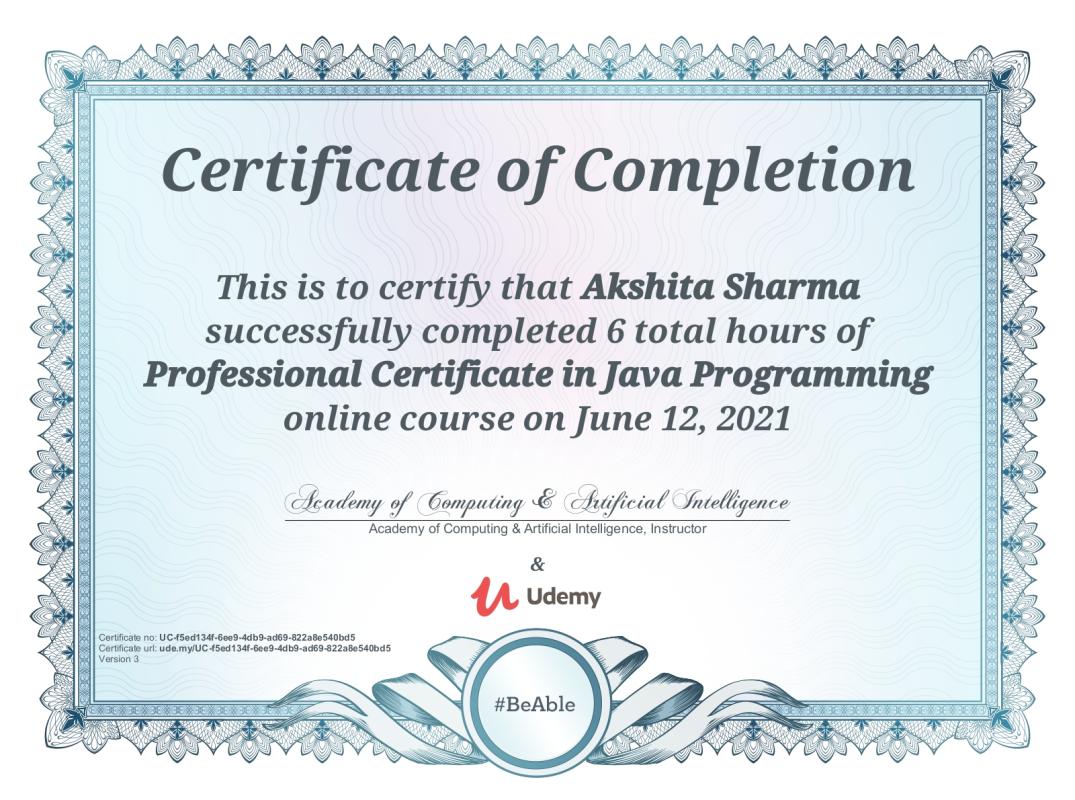#javaprogramming #udemycourses #learningfromhome | Akshita Sharma #javaprogramming #udemycourses #learningfromhome | Akshita Sharma