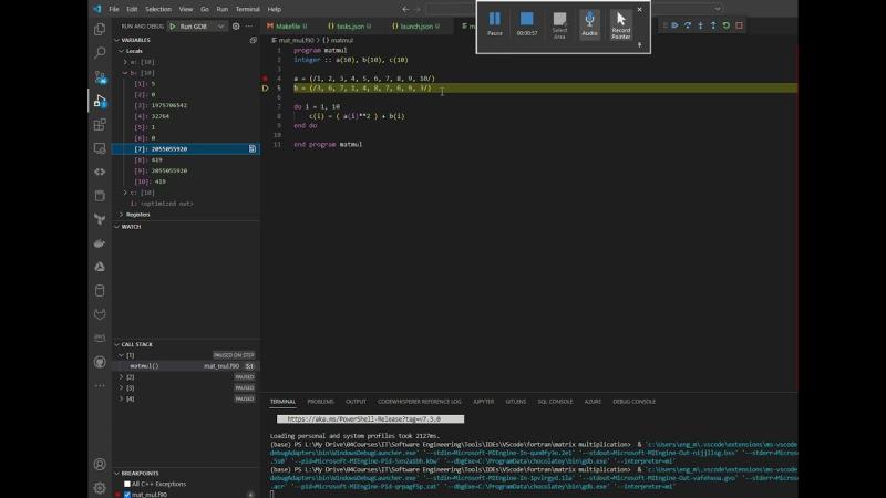 Mostafa Farrag en LinkedIn: Debugging FORTRAN code using VScode Mostafa Farrag en LinkedIn: Debugging FORTRAN code using VScode