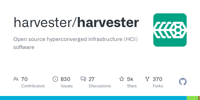 GitHub - harvester/harvester: Open source hyperconverged infrastructure ... GitHub - harvester/harvester: Open source hyperconverged infrastructure ...