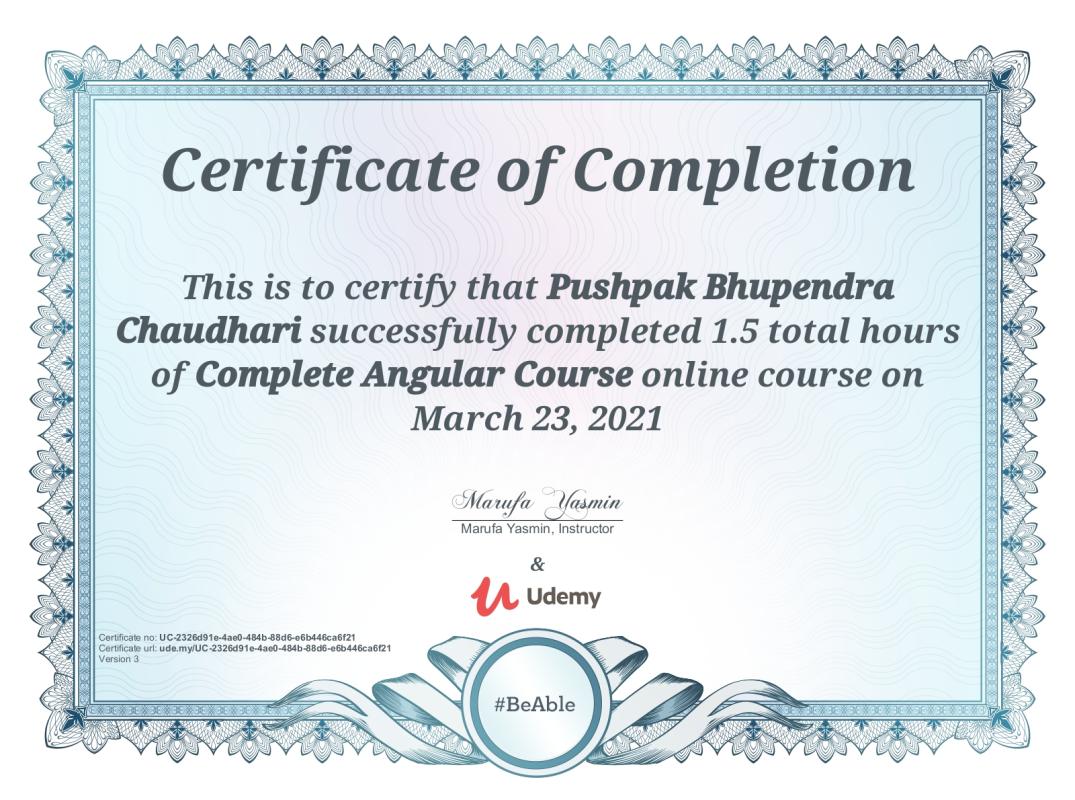 Pushpak Chaudhari on LinkedIn: #angular #udemy Pushpak Chaudhari on LinkedIn: #angular #udemy