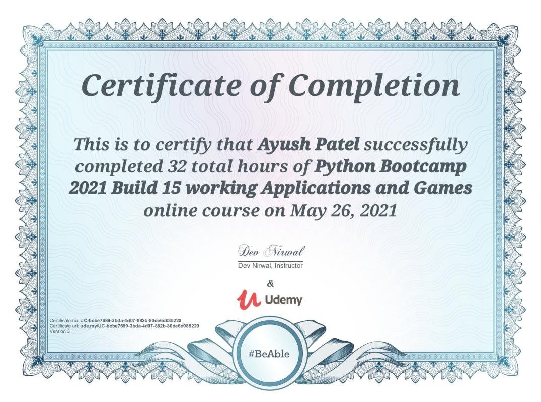 Ayush Patel on LinkedIn: #pythonprogramming #udemycourses Ayush Patel on LinkedIn: #pythonprogramming #udemycourses