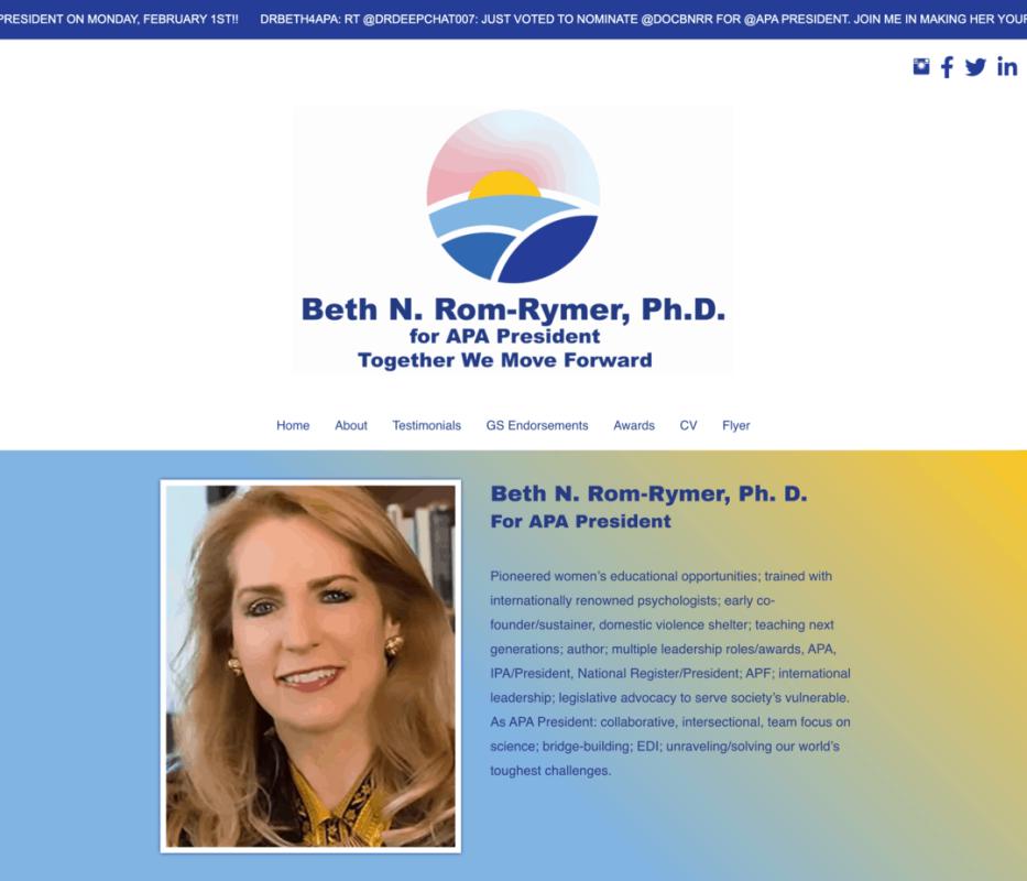 Lenore Walker on LinkedIn: APA President-elect Candidate 2023- Dr. Beth ... Lenore Walker on LinkedIn: APA President-elect Candidate 2023- Dr. Beth ...