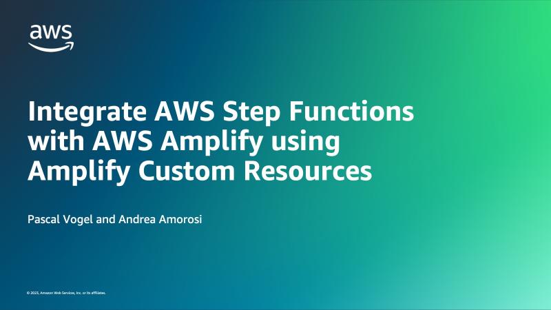 Andrea Amorosi on LinkedIn: Integrate AWS Step Functions with AWS ... Andrea Amorosi on LinkedIn: Integrate AWS Step Functions with AWS ...