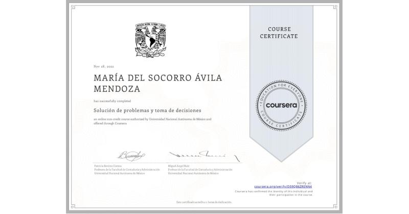 SOCORRO AVILA on LinkedIn: Completion Certificate for Solución de ... SOCORRO AVILA on LinkedIn: Completion Certificate for Solución de ...