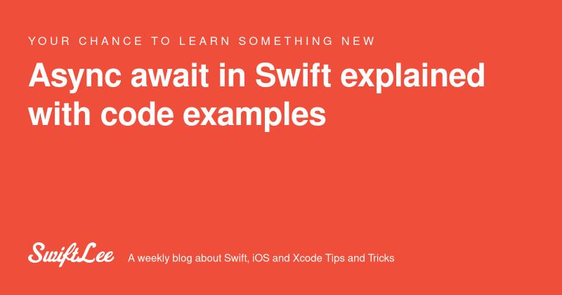 Tazo Gigitashvili on LinkedIn: Async await in Swift explained with code ... Tazo Gigitashvili on LinkedIn: Async await in Swift explained with code ...