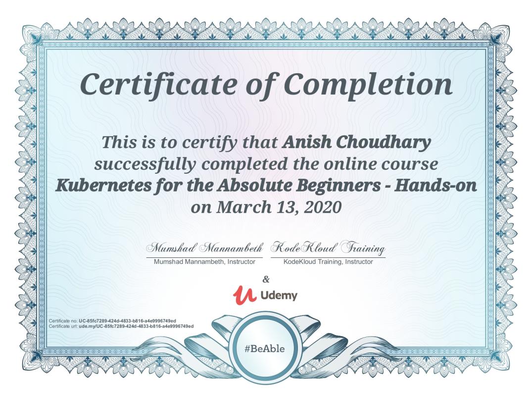Anish Choudhary on LinkedIn: #kubernetes #beginners #udemy #devops Anish Choudhary on LinkedIn: #kubernetes #beginners #udemy #devops
