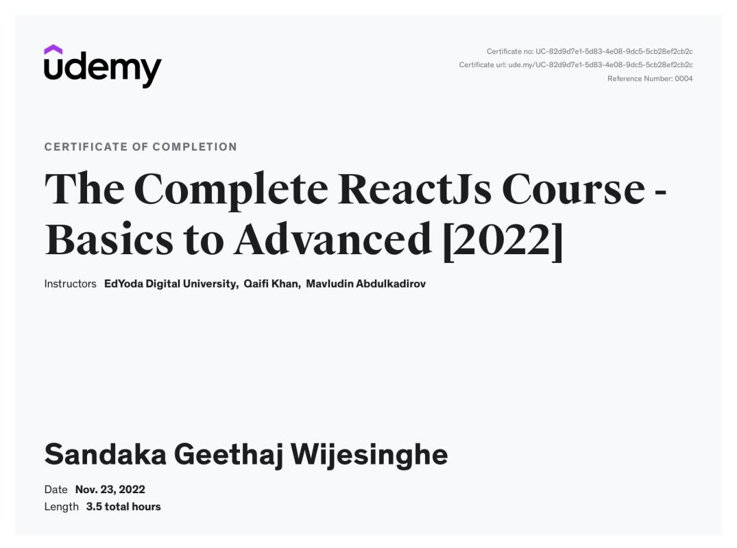 #reactjs #reactdevelopment | Sandaka Geethaj Wijesinghe #reactjs #reactdevelopment | Sandaka Geethaj Wijesinghe