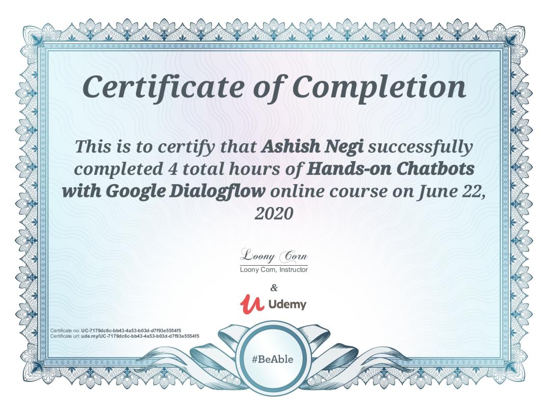 Ashish Negi, PMP on LinkedIn: Nice course for a beginner in Dialogflow. Ashish Negi, PMP on LinkedIn: Nice course for a beginner in Dialogflow.