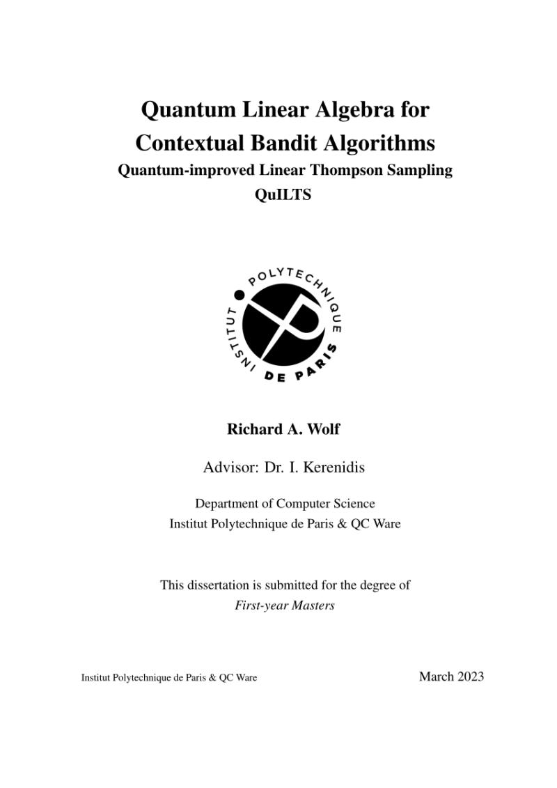 Richard A. Wolf on LinkedIn: (PDF) Quantum Linear Algebra for ... Richard A. Wolf on LinkedIn: (PDF) Quantum Linear Algebra for ...