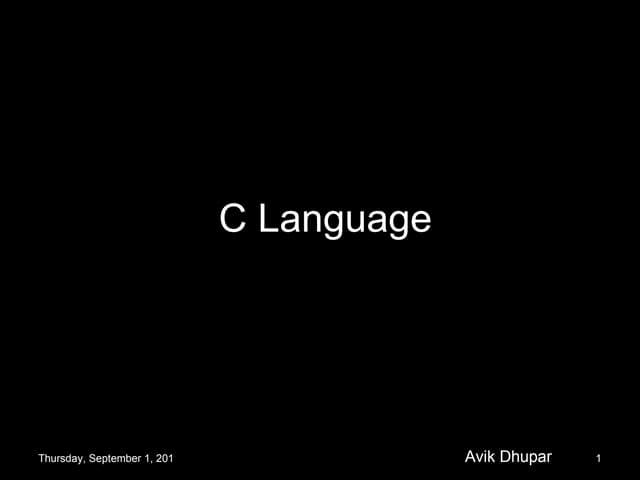 Basics of C programming | Dr. Bharathi Ramachandra Basics of C programming | Dr. Bharathi Ramachandra