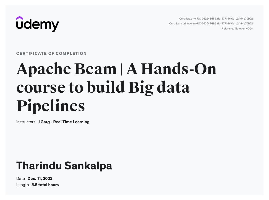 Tharindu Sankalpa on LinkedIn: Udemy Course Completion Certificate Tharindu Sankalpa on LinkedIn: Udemy Course Completion Certificate