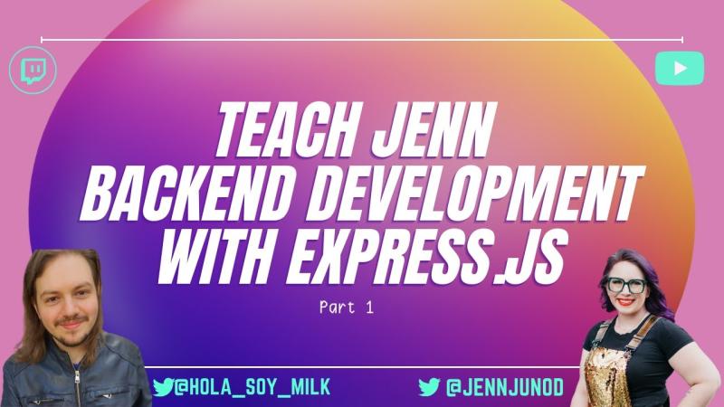 Jenn Junod on LinkedIn: Teach Jenn Backend Development with express.js Jenn Junod on LinkedIn: Teach Jenn Backend Development with express.js