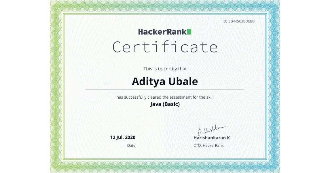 Aditya Ubale on LinkedIn: #hackerrank #java #programming Aditya Ubale on LinkedIn: #hackerrank #java #programming