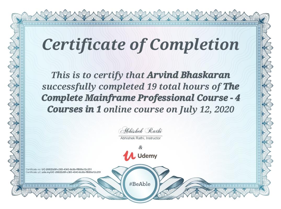 Mainframe- Basics, JCL,COBOL and CICS | Arvind Bhaskaran, ITIL® Mainframe- Basics, JCL,COBOL and CICS | Arvind Bhaskaran, ITIL®